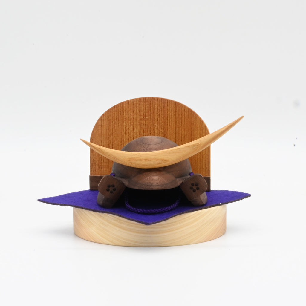 Acorn kabuto helmet set・crescent moon | festival helmet | wooden toy ...